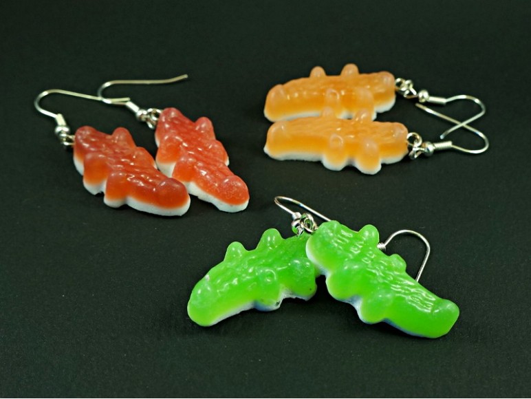 Boucles d'oreilles bonbons crocodiles